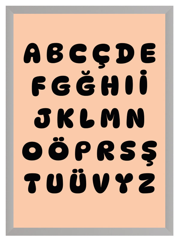 Çocuk Odası Bear Harfler Tablosu